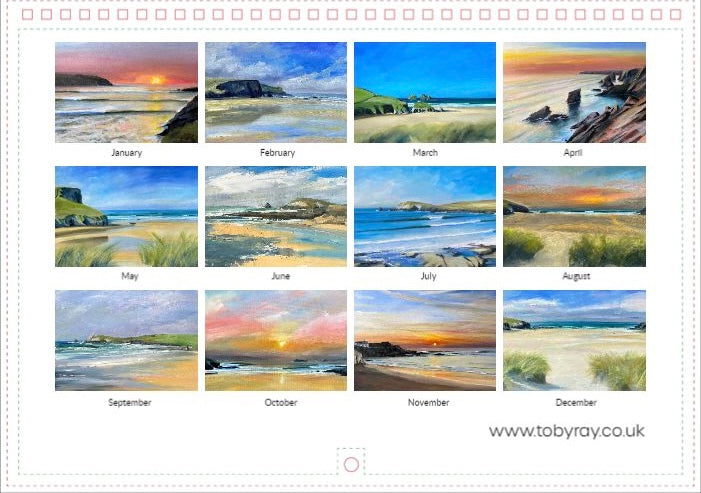 2024 Fine Art Calendar - Surf Artist Toby Ray – Toby Ray Fine Art