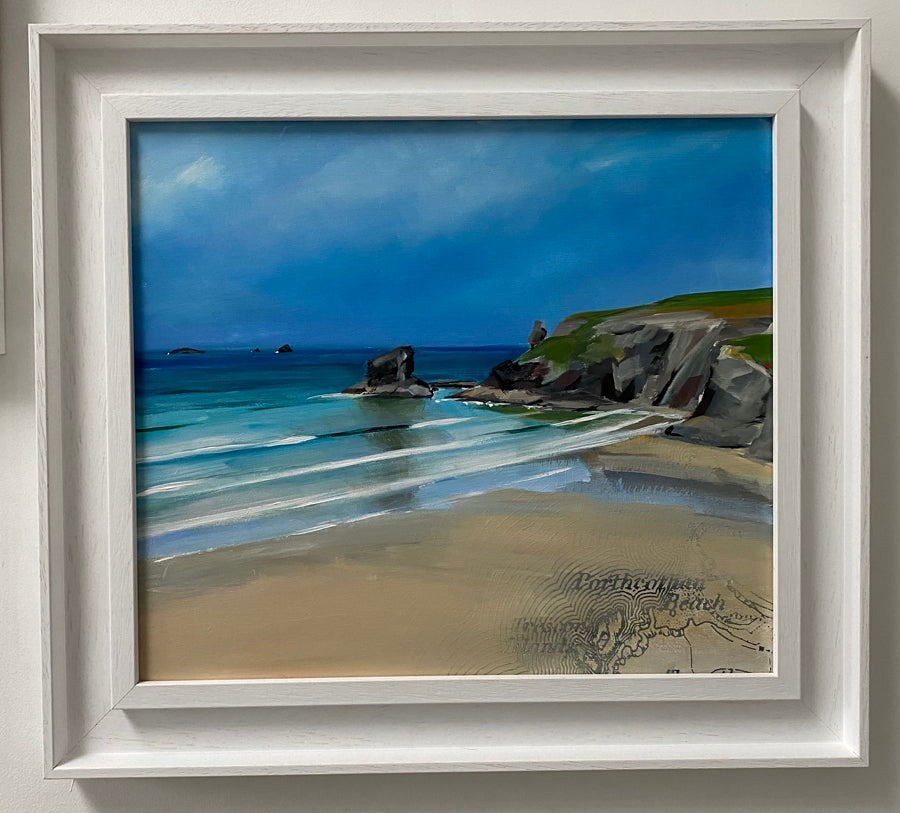 "Porthcothan Low Tide" - Original Painting – Toby Ray Fine Art