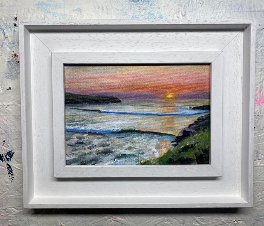 "Treyarnon Sunset" - Original Painting – Toby Ray Fine Art