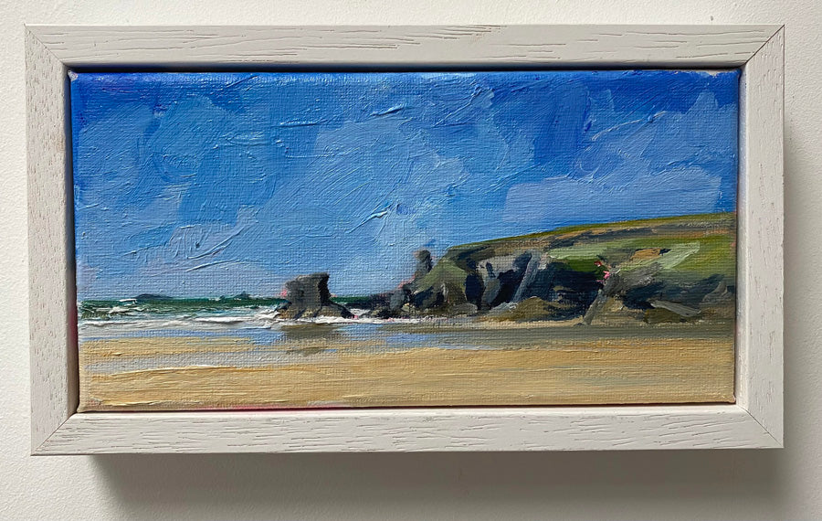 "Low Tide Porthcothan" - Original Painting – Toby Ray Fine Art