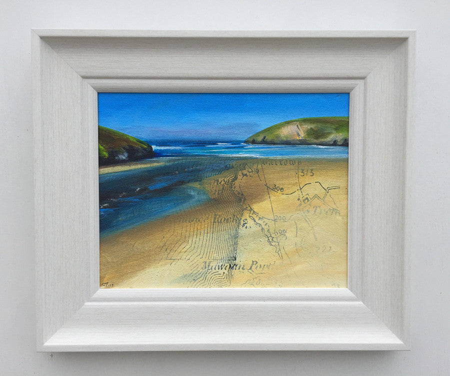 Original Map Painting - "Mid-Tide Mawgan Porth" by Toby Ray – Toby Ray ...