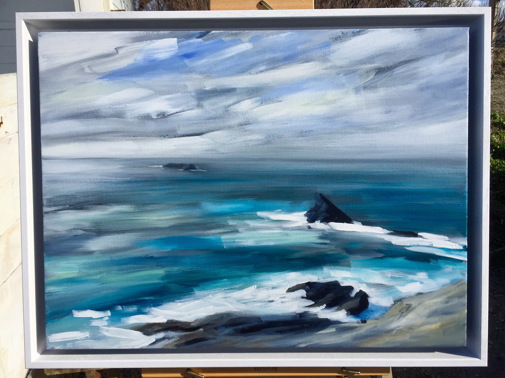 Original Painting - "Bull to the Quies" by Cornish Seascape Artist Toby ...