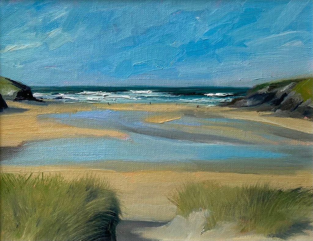 "Porthcothan Bay" - Original Oil Painting - Toby Ray Fine Art