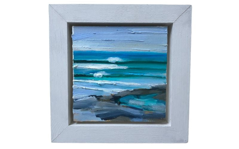 "Across Treyarnon Rock Pool" Original Painting - Toby Ray Surf Artist ...