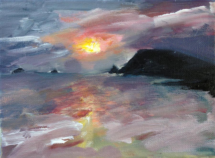 "Fiery Sunset at Booby's Bay" Fine Art Print - Toby Ray Fine Art