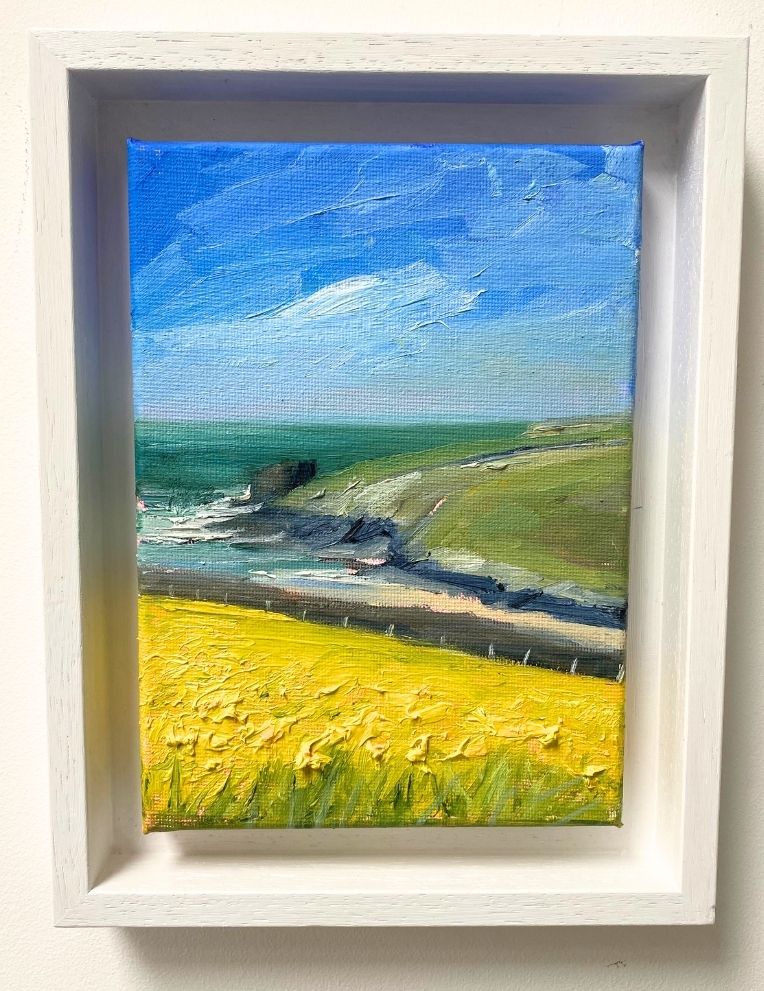 "Porthcothan Bay" - Original Oil Painting - Toby Ray Fine Art