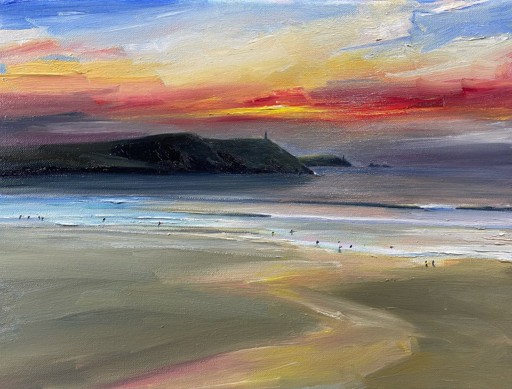 'Polzeath' - Original Oil Painting- Toby Ray – Toby Ray Fine Art