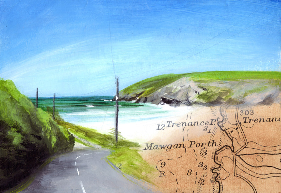 "The Road to Mawgan Porth" Fine Art Print - Toby Ray Fine Art